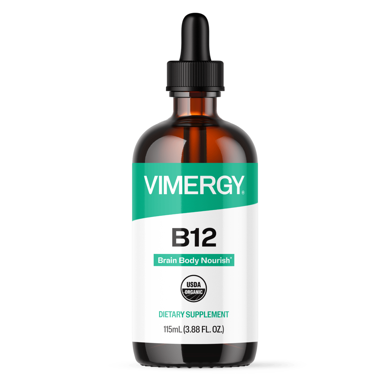 USDA Organic Liquid B12 Drops | Two Bioavailable Forms | VIMERGY ...
